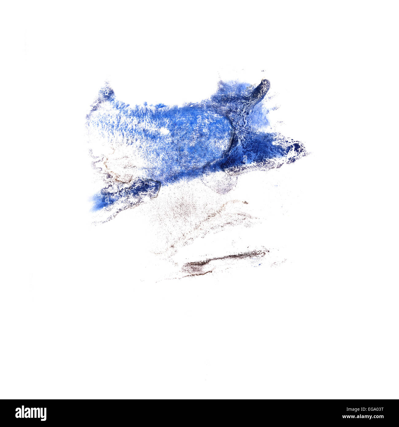 Blot divorce illustration blue, black artist of handwork is isol Stock ...