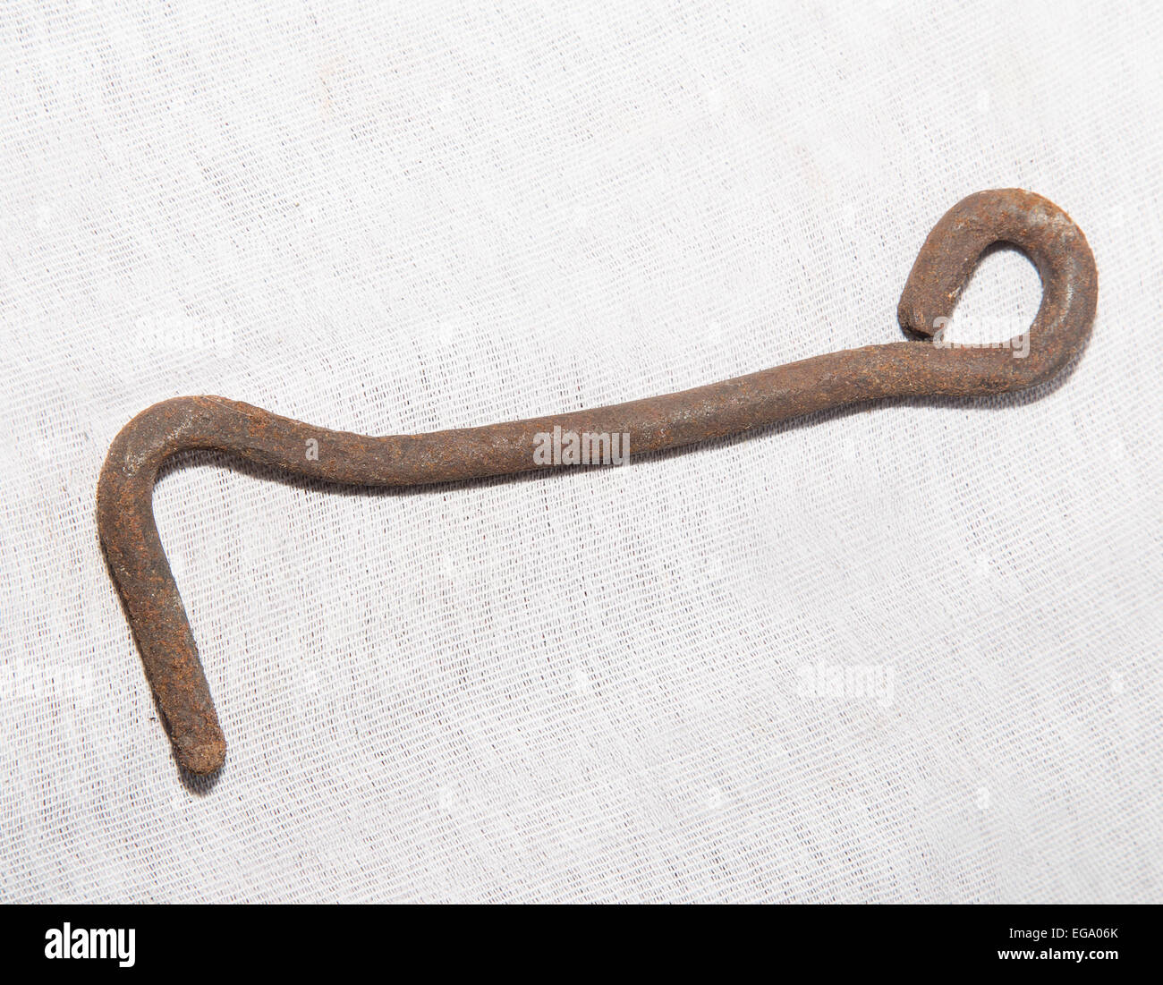 old latch hook isolated on white background Stock Photo - Alamy