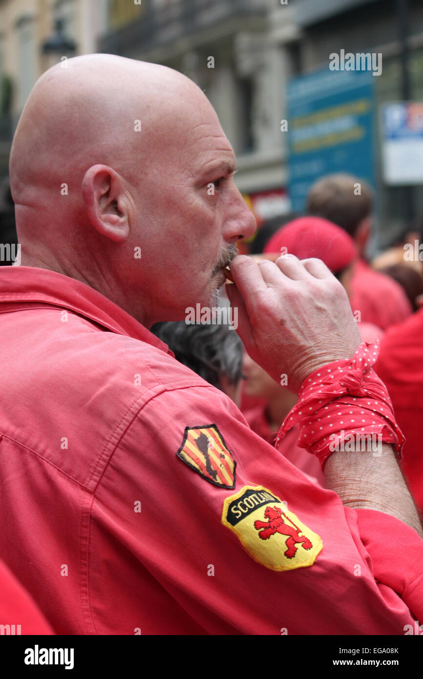 Man wearing badges hi-res stock photography and images - Alamy
