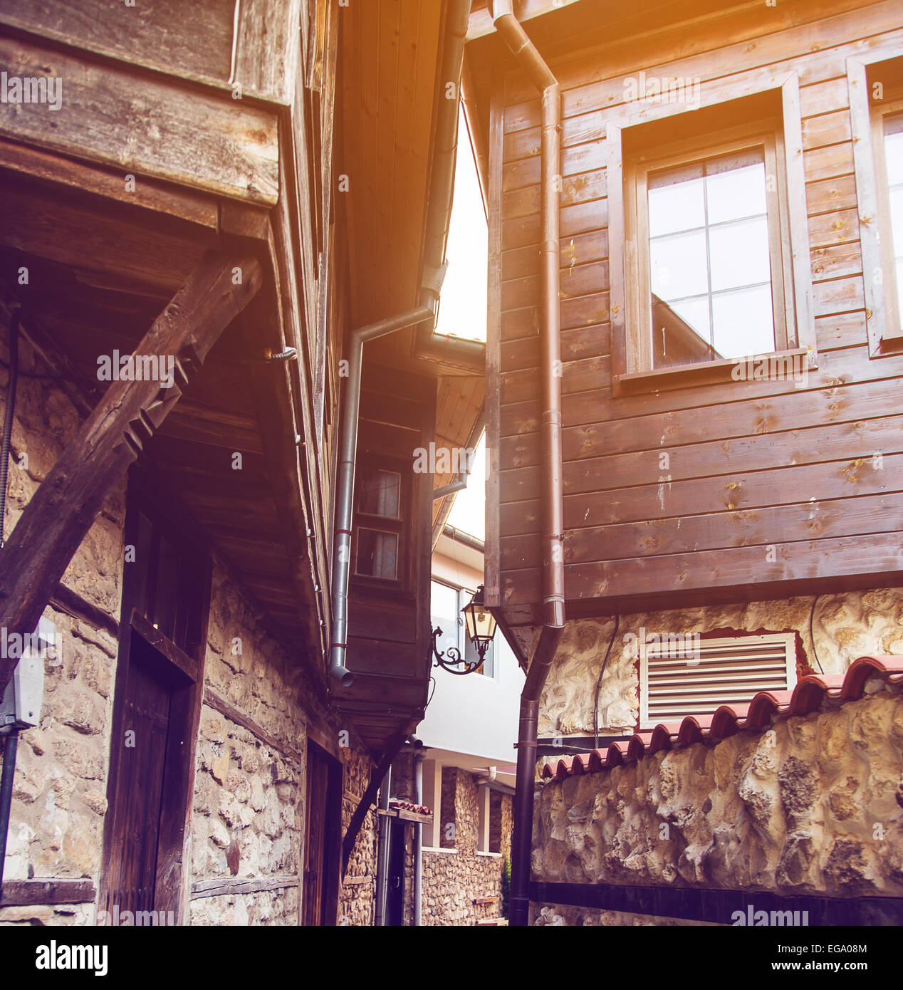 street city medieval alley night road Stock Photo - Alamy