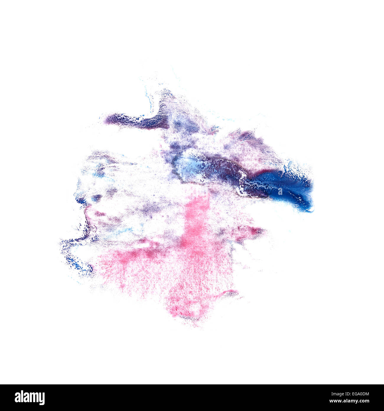 macro blue, pink spot blotch texture isolated on white texture Stock ...