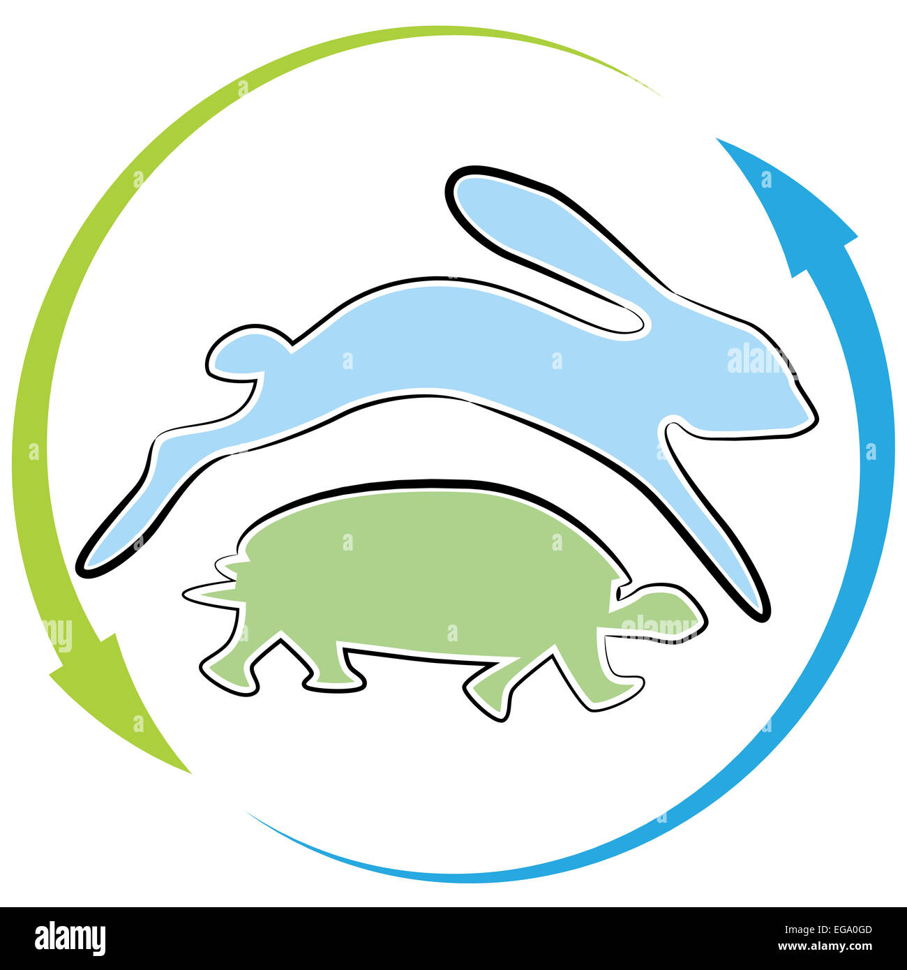 Hare and tortoise race hi-res stock photography and images - Alamy