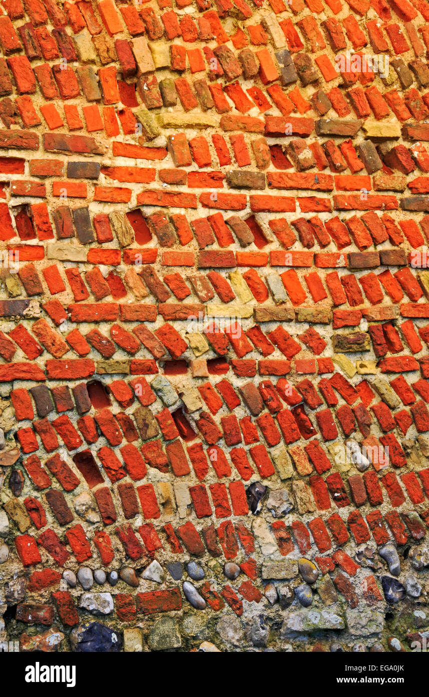An example of brickwork in the ruins of Greyfriars medieval Friary at ...