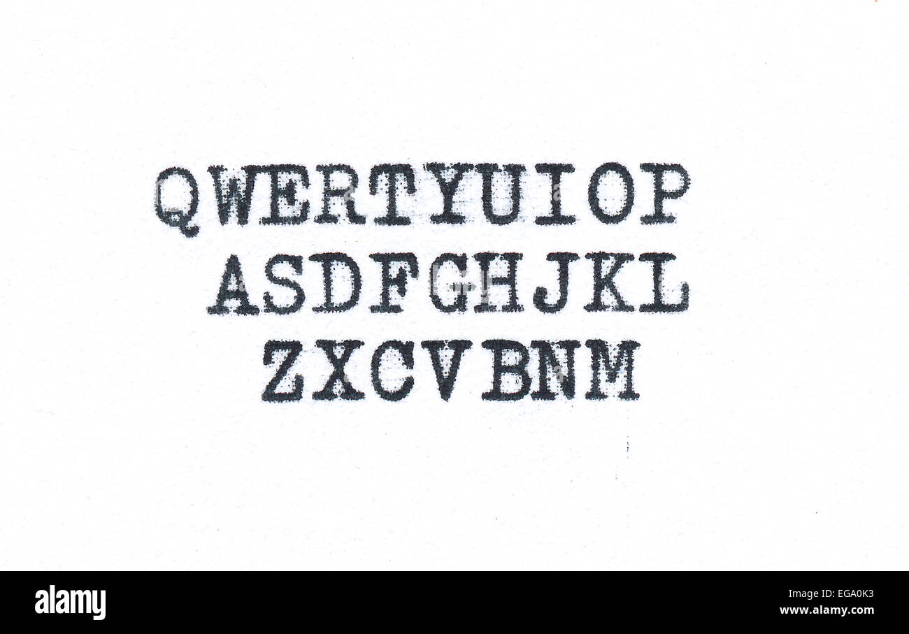 Typewriter qwerty Cut Out Stock Images & Pictures - Alamy