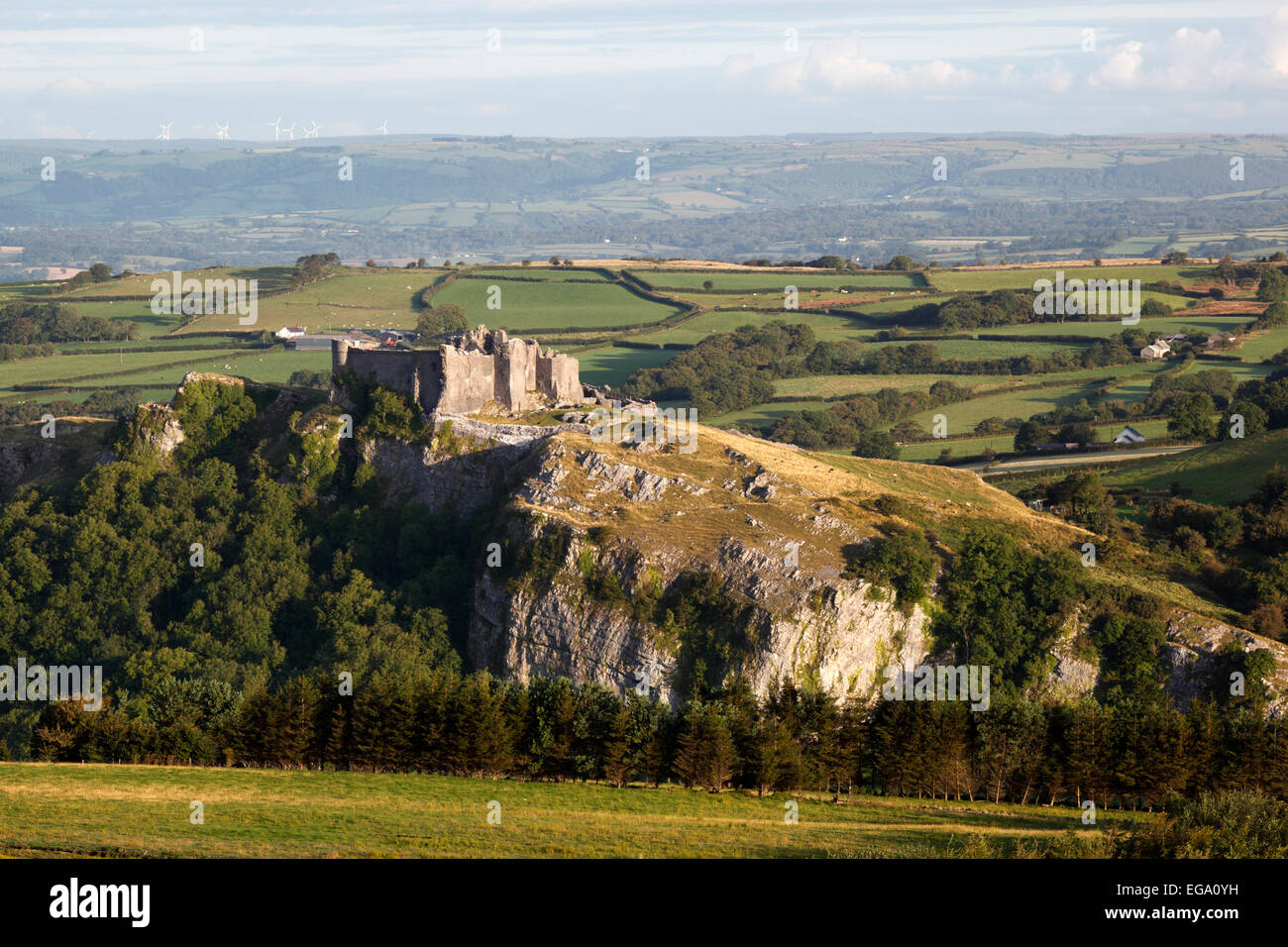 Carreg Cennen Castle, near Llandeilo, Brecon Beacons National Park ...
