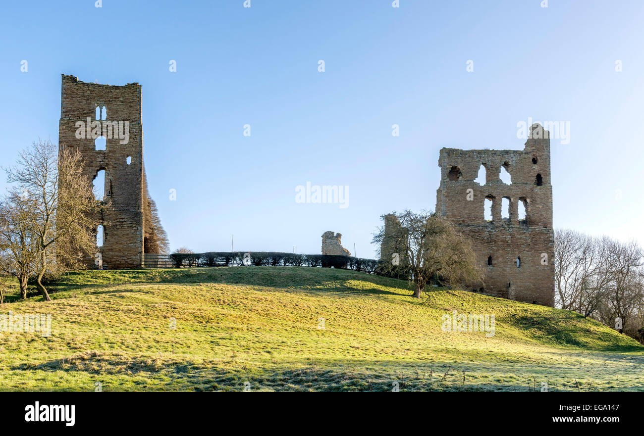 The ruins of Sheriff Hutton castle Stock Photo - Alamy