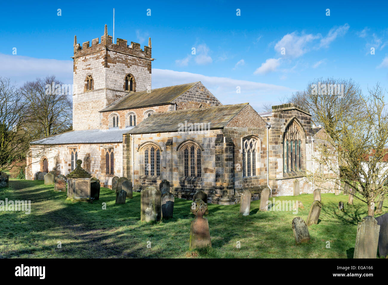 St Helen & the Holy Cross church Sheriff Hutton Stock Photo - Alamy