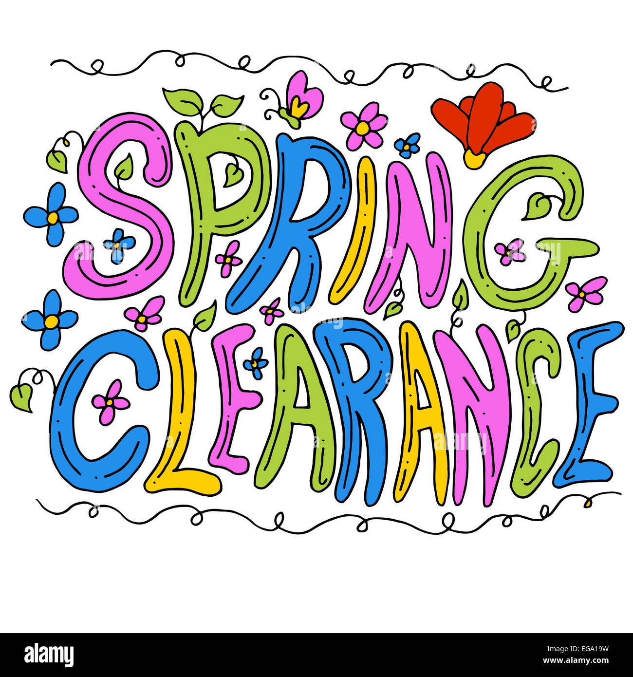 An image of a spring clearance message Stock Photo - Alamy