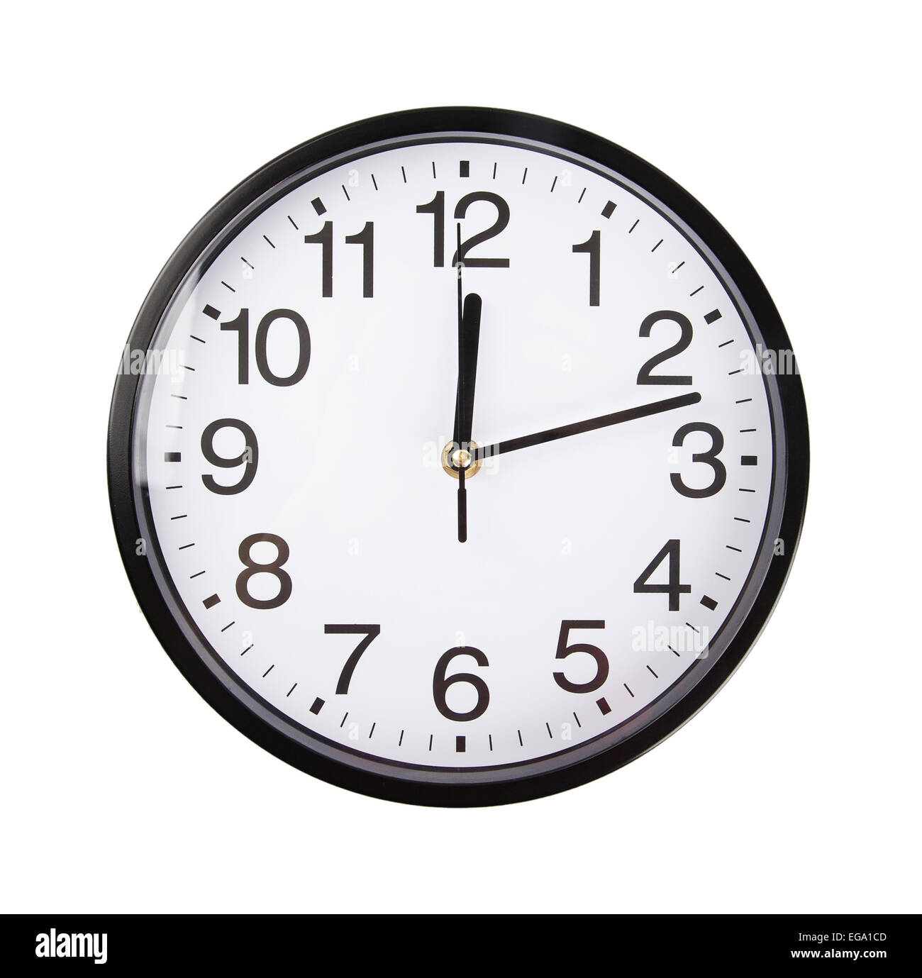 clock isolated time white wall minute circle Stock Photo - Alamy