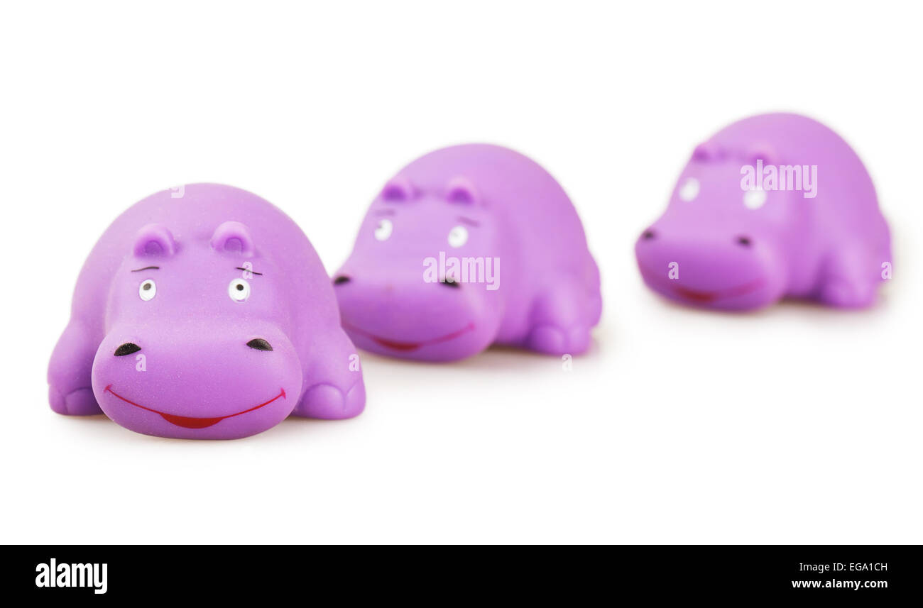 toy hippo isolated rubber hippopotamus animal Stock Photo - Alamy