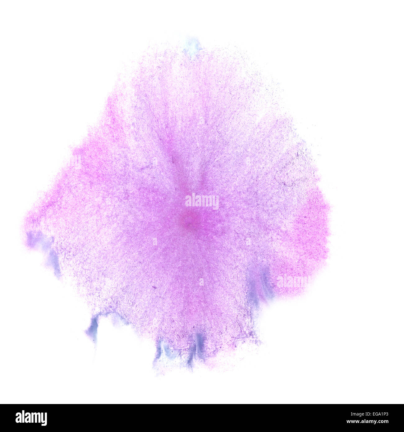 ink violet blot splatter background isolated on white hand paint Stock ...