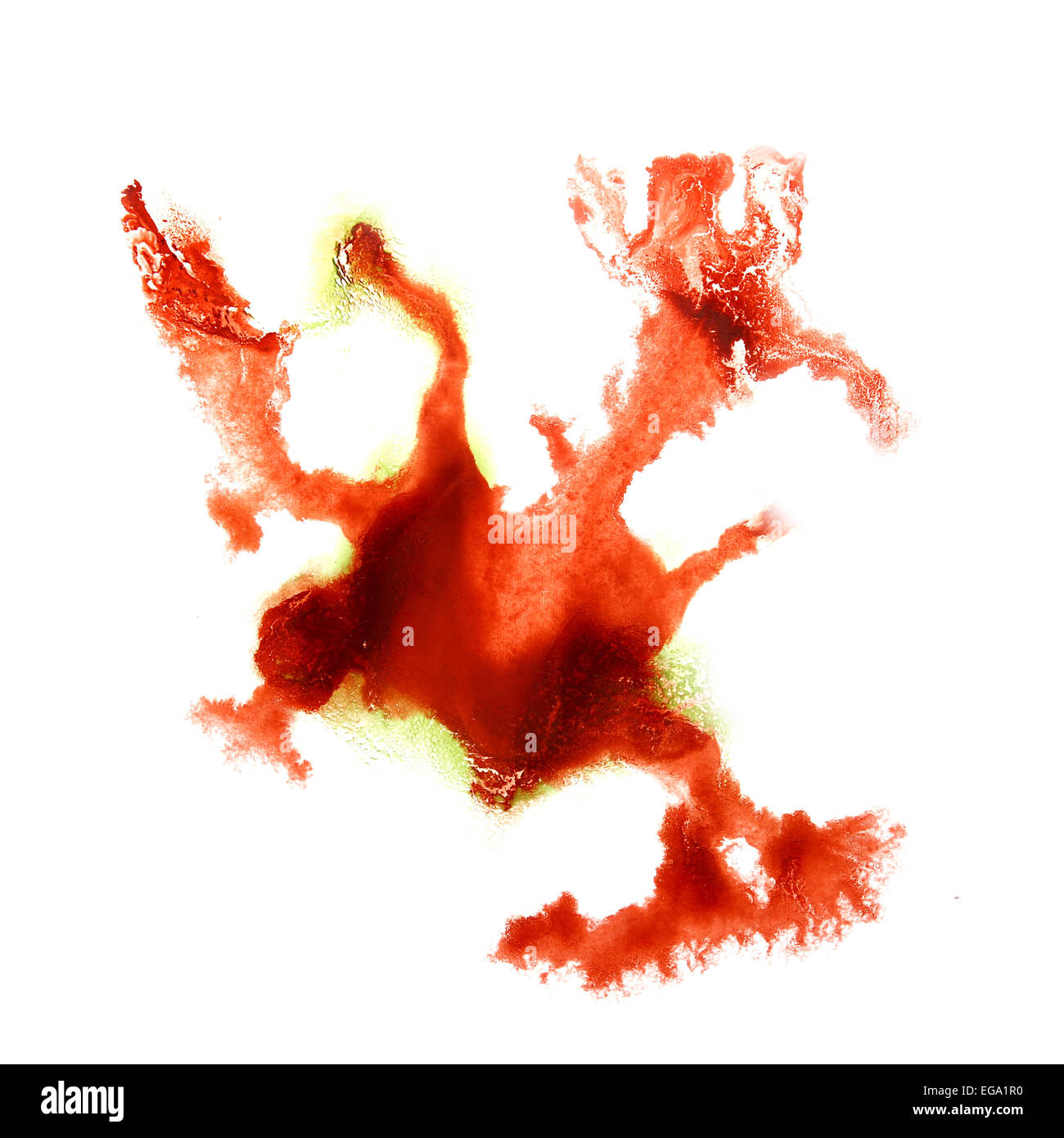 macro spot red blotch texture isolated on white texture Stock Photo - Alamy