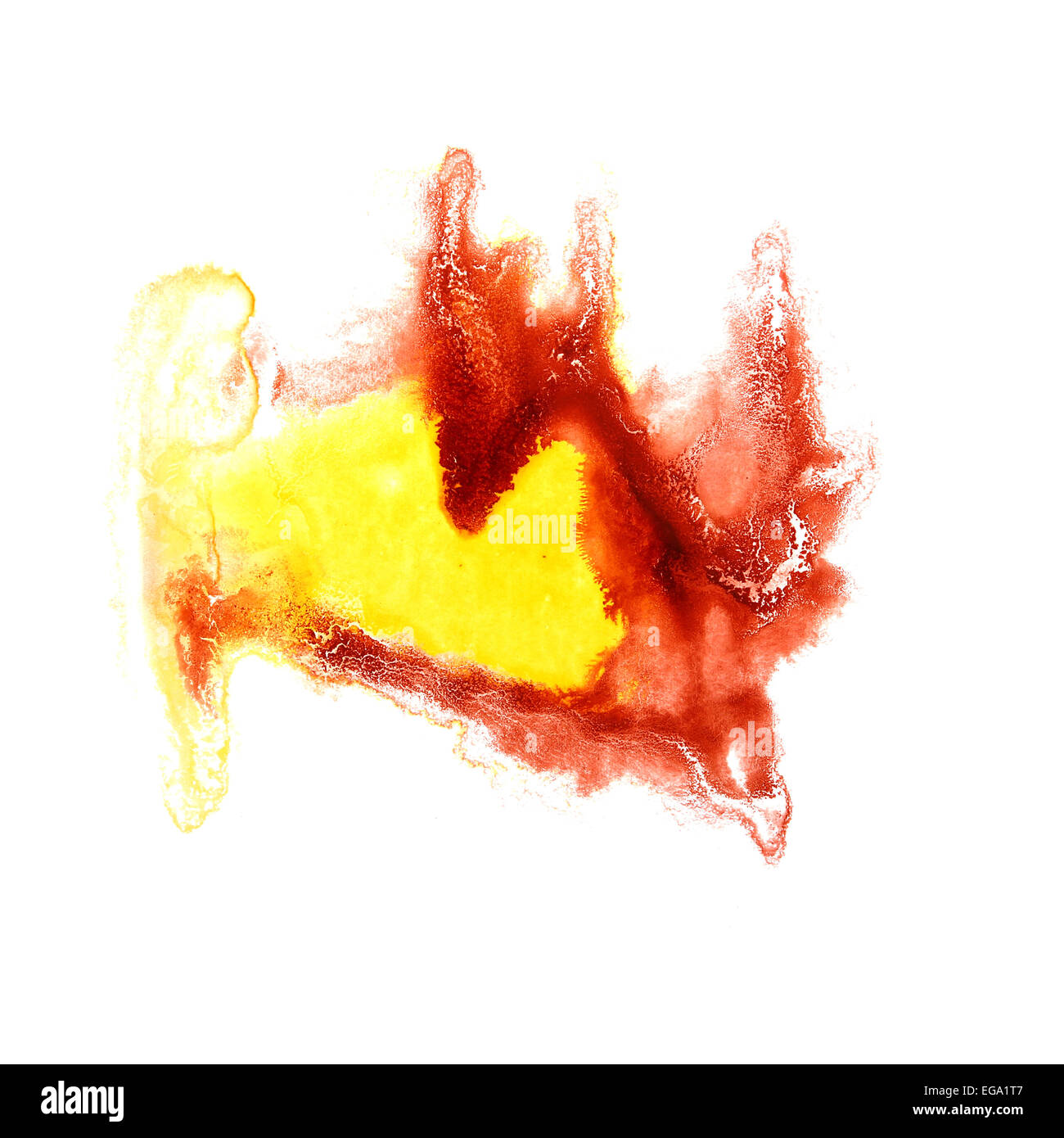 macro red, yellow spot blotch texture isolated on white texture Stock ...