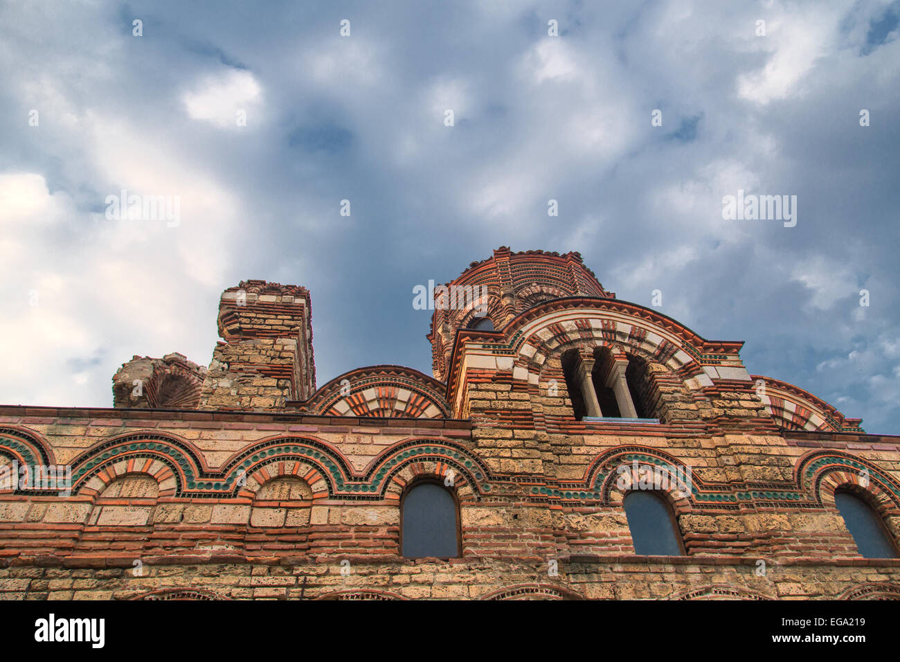 old church building stone wall Stock Photo - Alamy