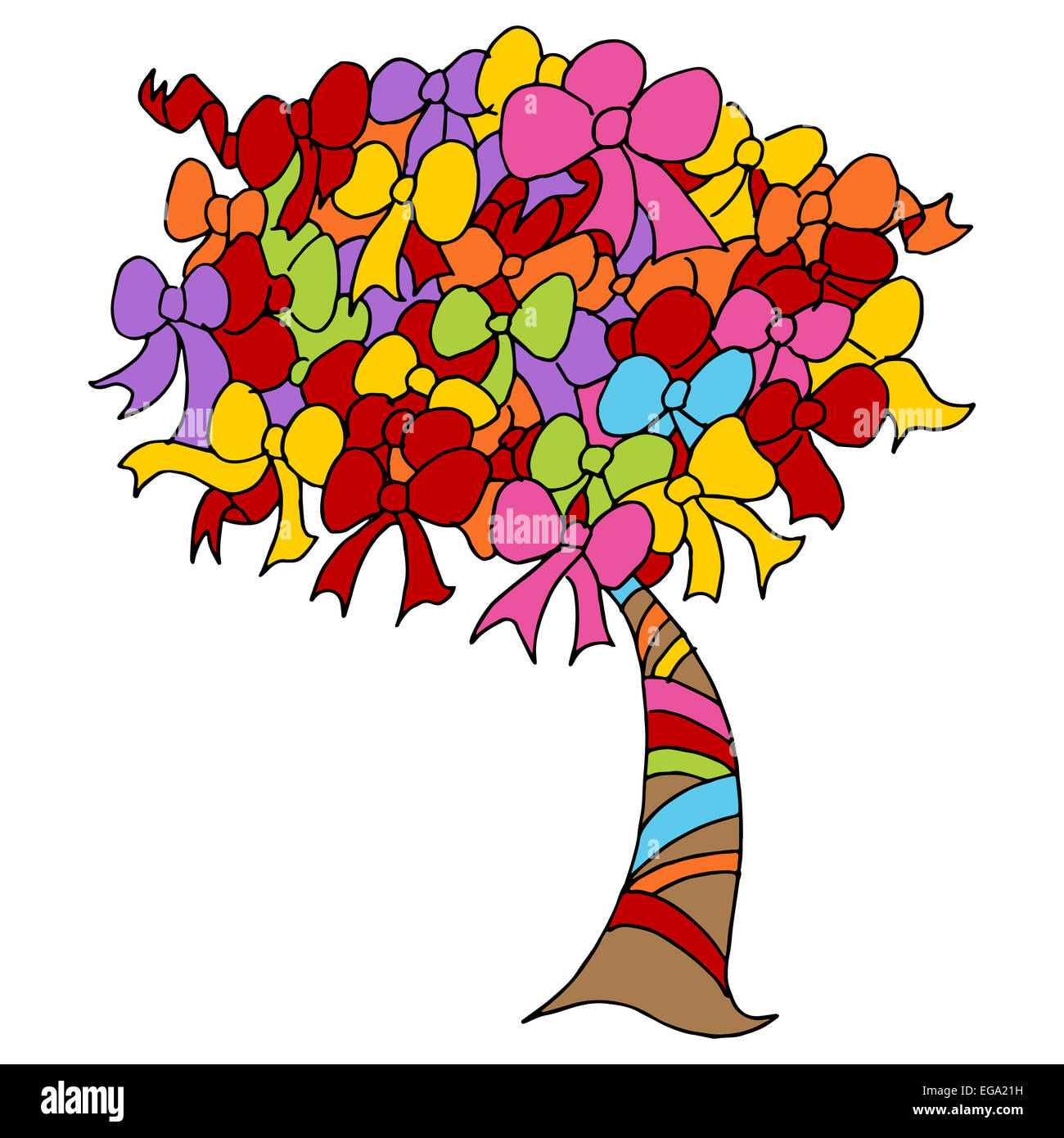 Tree with memorial ribbon hi-res stock photography and images - Alamy