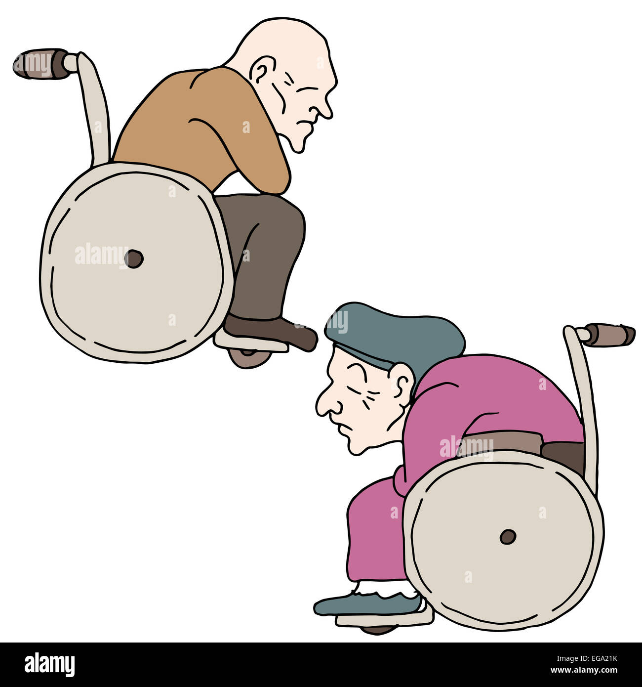 An image of disabled elderly people Stock Photo - Alamy