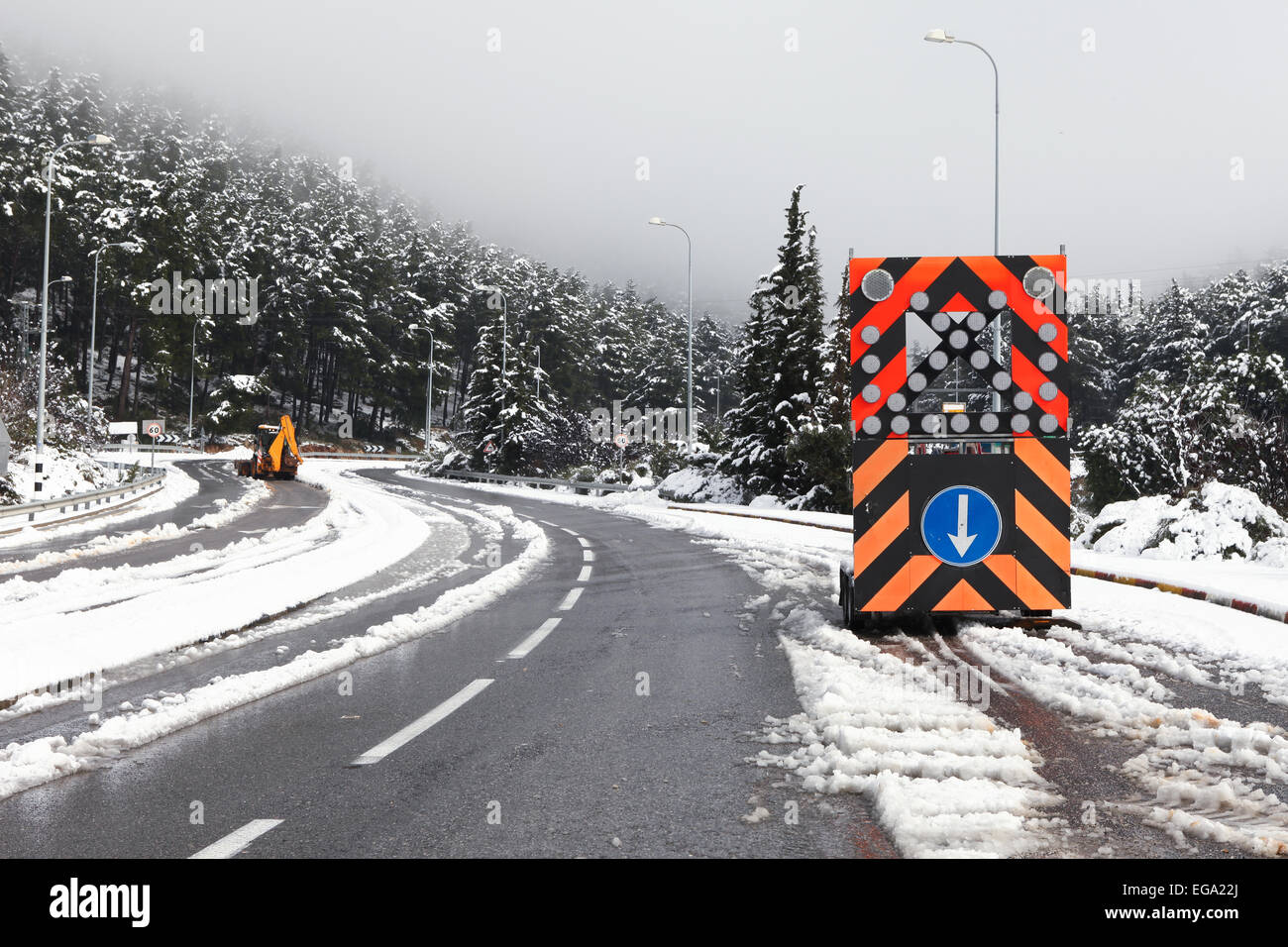 Highway Blocked By Snow High Resolution Stock Photography and Images ...