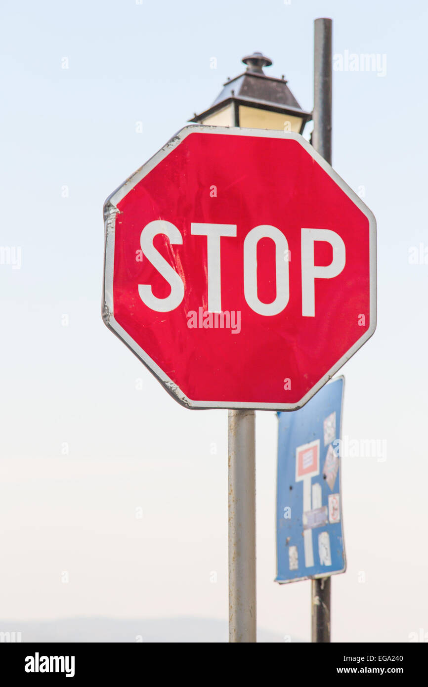 stop sign against the sky Stock Photo - Alamy