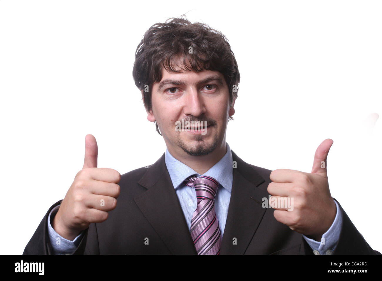 Portrait of a successful young businessman isolated on white Stock ...