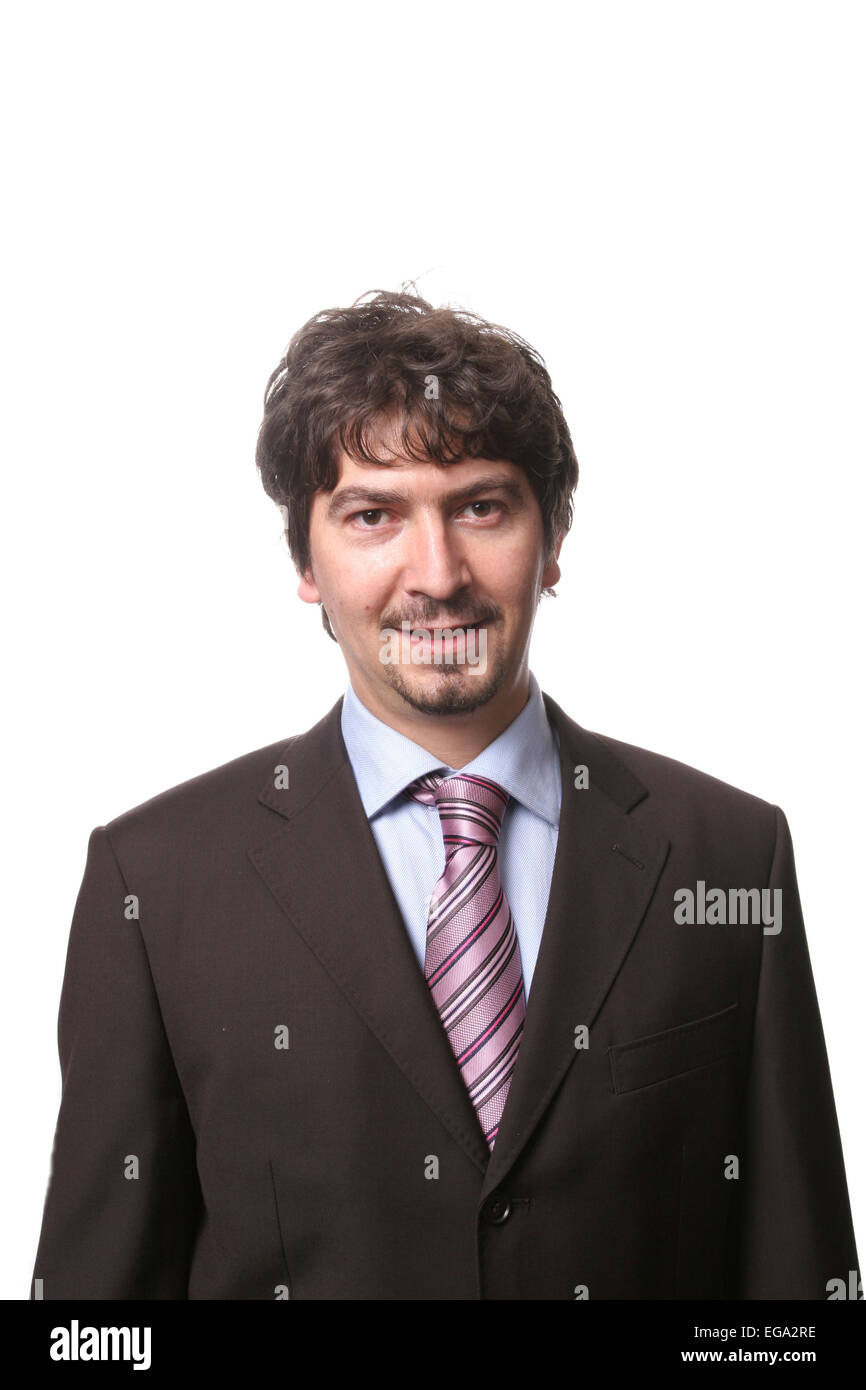 young business men portrait isolated on white Stock Photo - Alamy