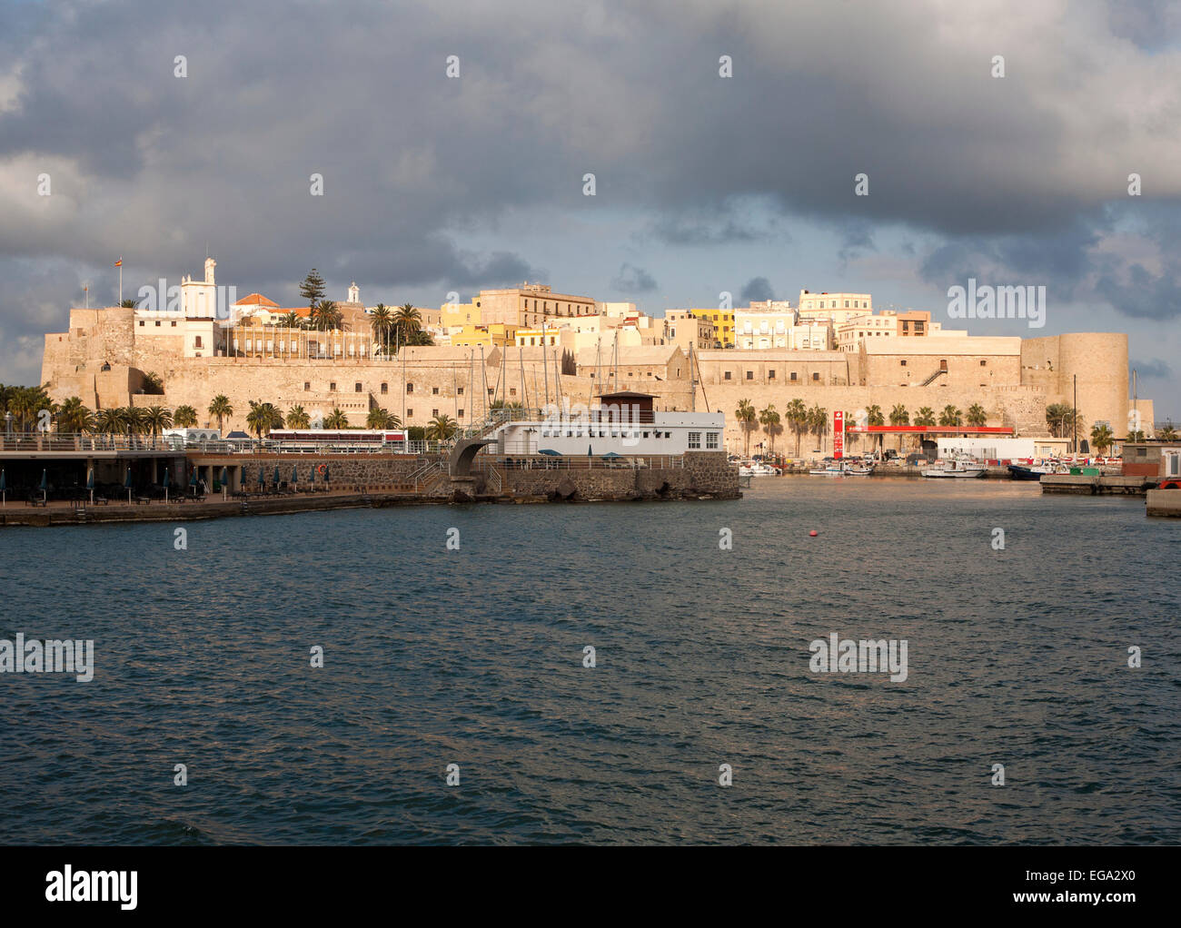 The old walled fortress Melilla la Vieja, Melilla, Spanish territory in ...