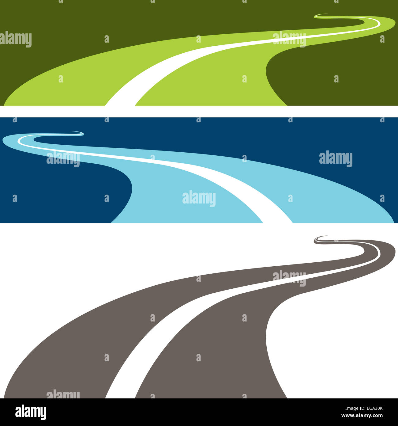 Winding road vector element graphic hi-res stock photography and images ...