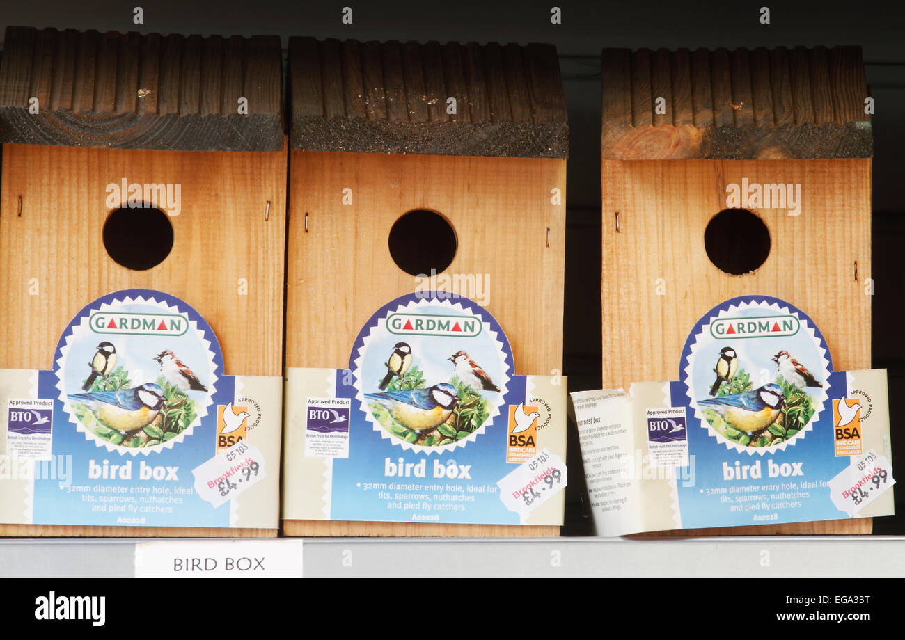 Wild birdnesting boxes for garden birds Stock Photo - Alamy
