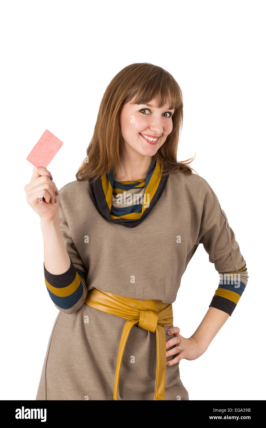woman card Isolated on white background Stock Photo - Alamy