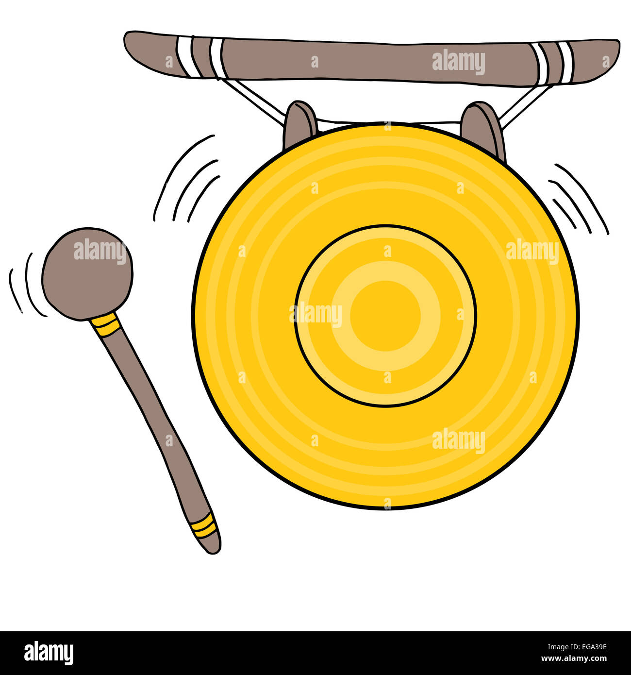 An image of a Chinese gong Stock Photo - Alamy