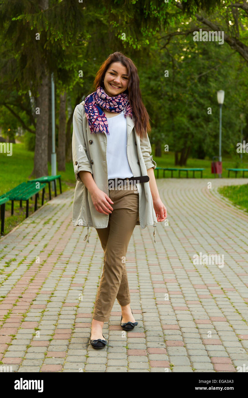 girl park path in the park Stock Photo - Alamy