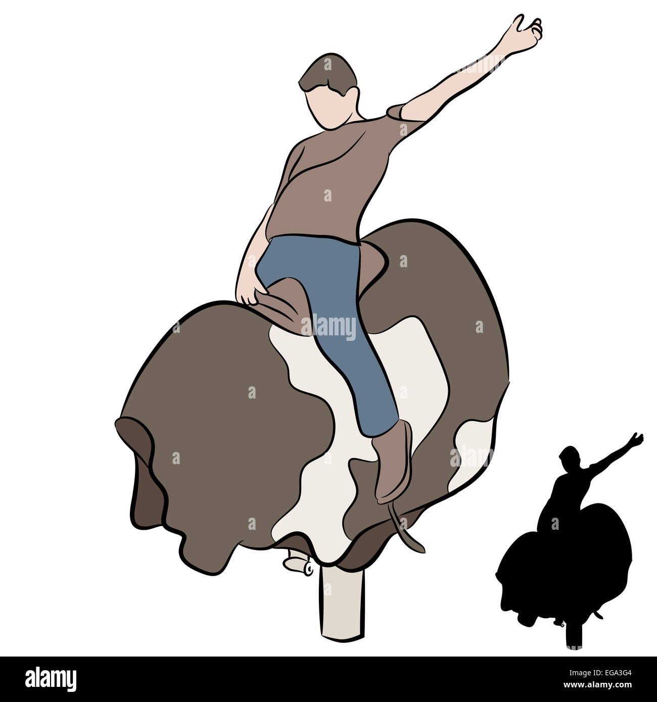 Riding mechanical bull hi-res stock photography and images - Alamy
