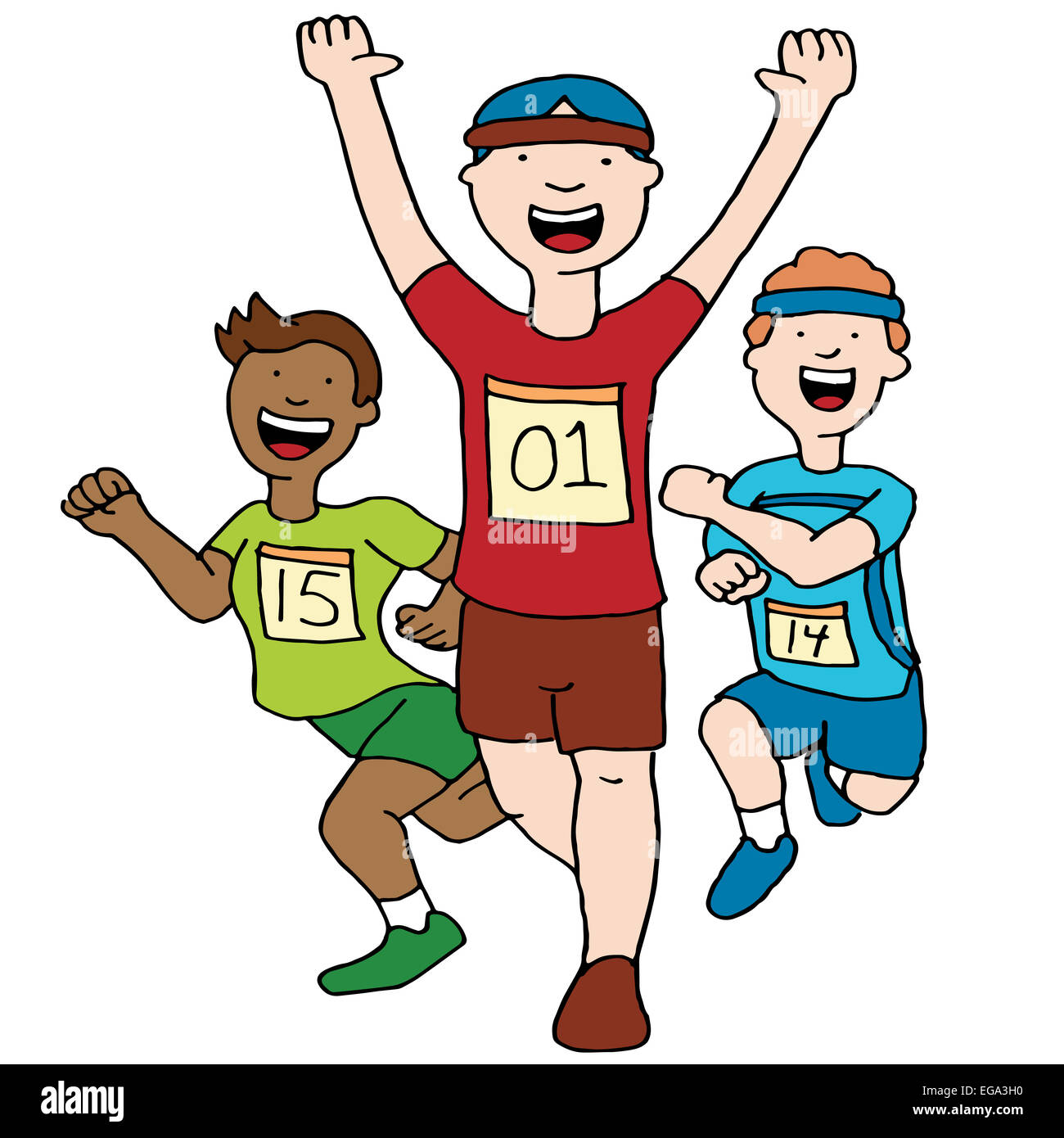 An image of a marathon men racing to the finish line Stock Photo - Alamy