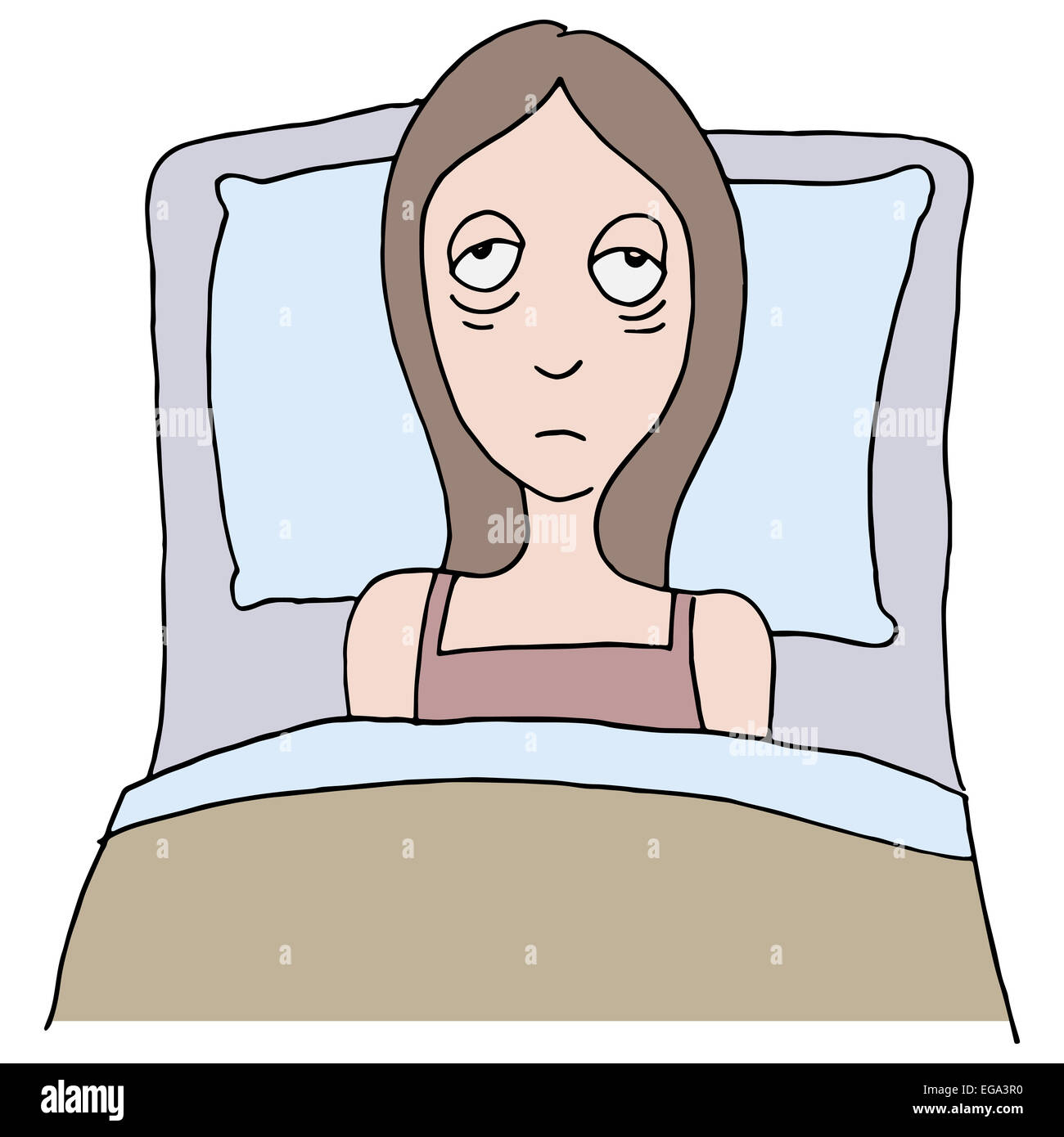 An image of a girl with insomnia Stock Photo - Alamy