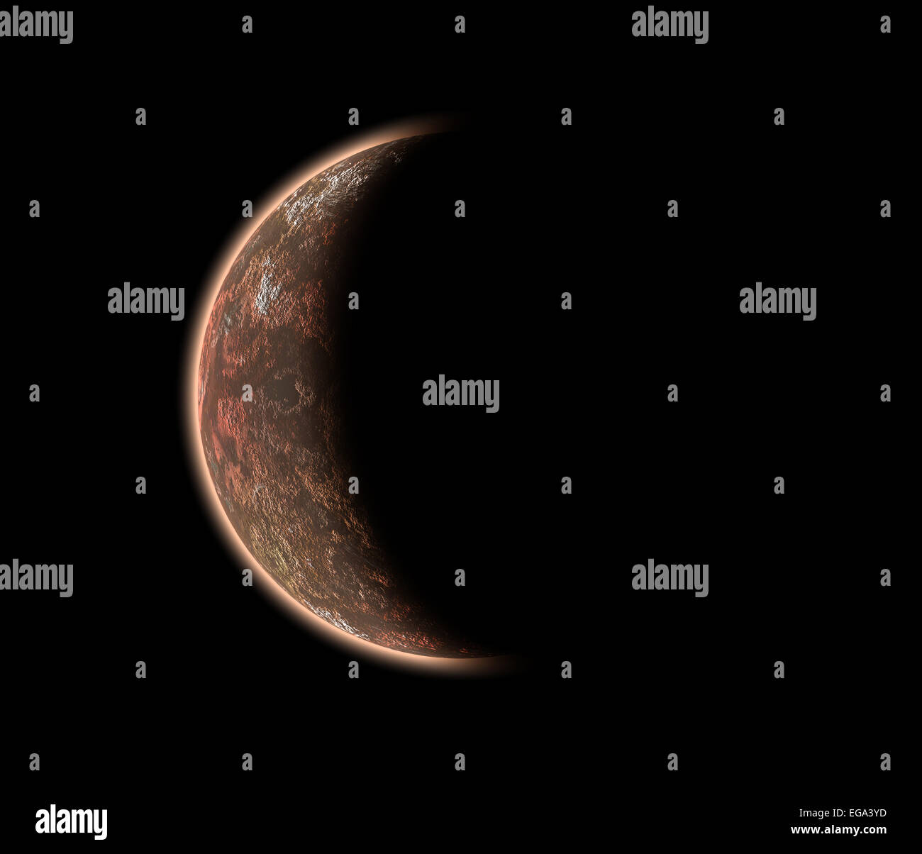Planet isolated over black background Stock Photo - Alamy