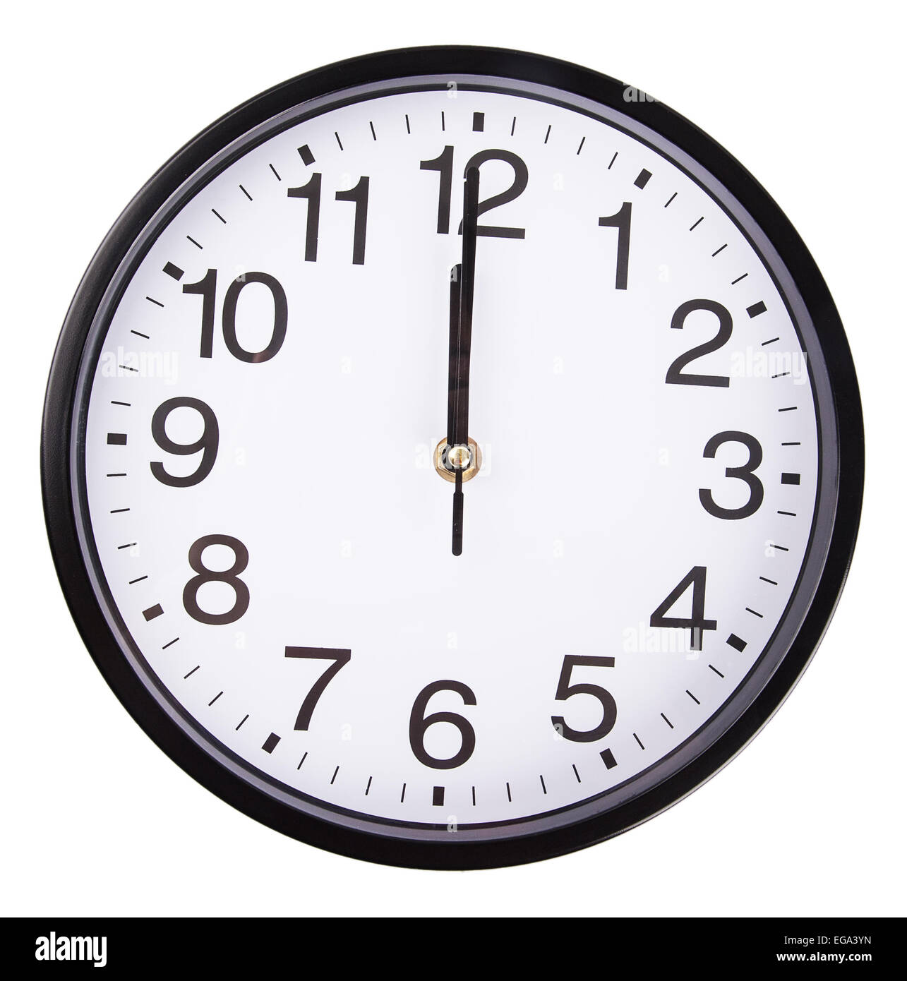 clock isolated time white wall minute circle Stock Photo - Alamy