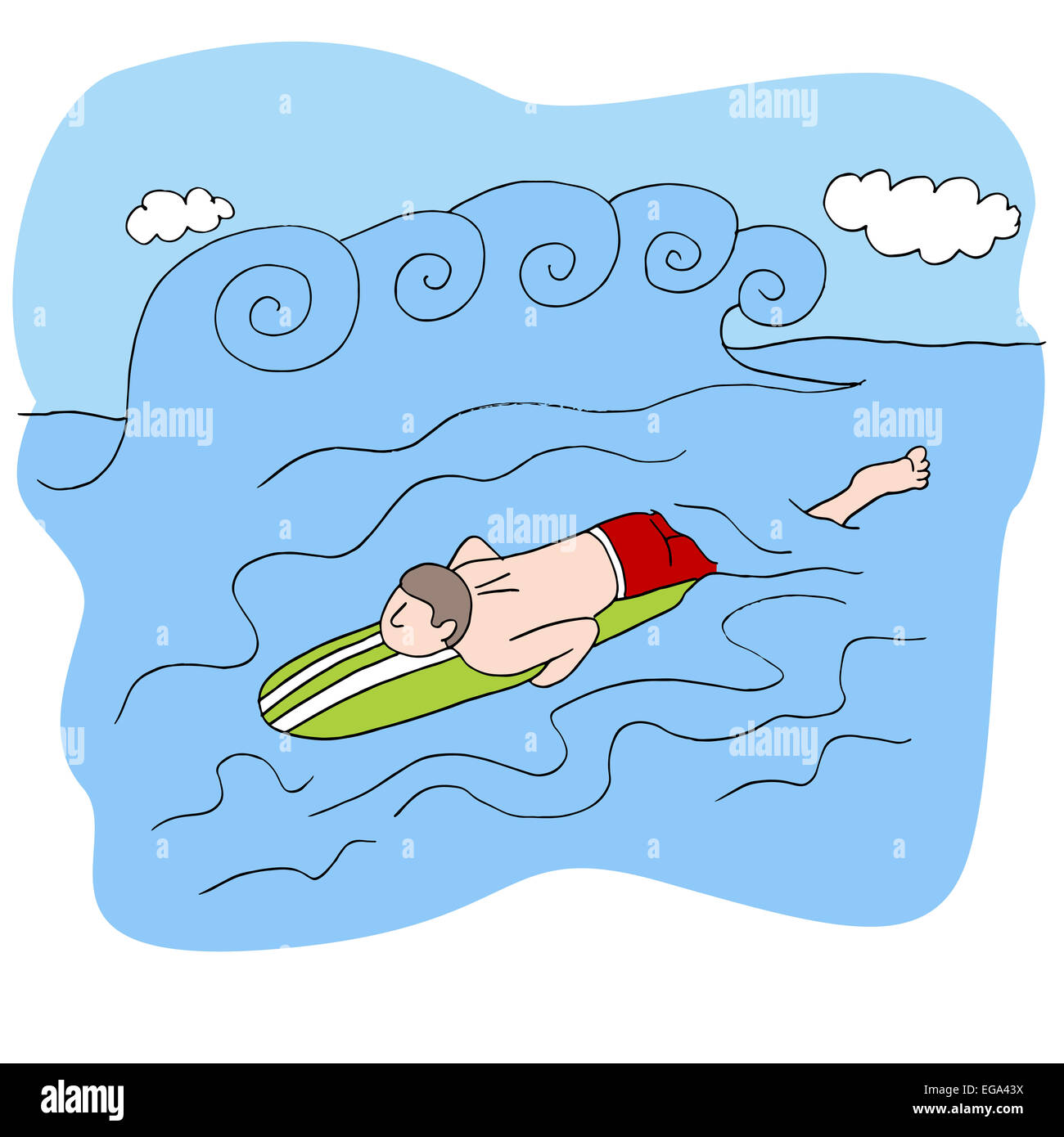 An image of a surfer riding a wave Stock Photo - Alamy