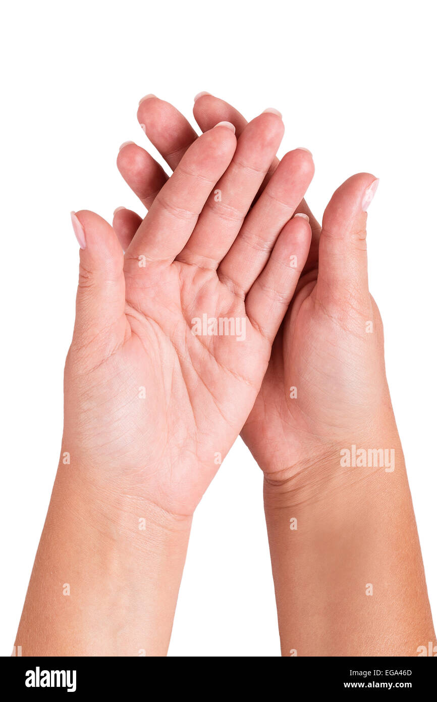 two hand isolated on white background Stock Photo - Alamy