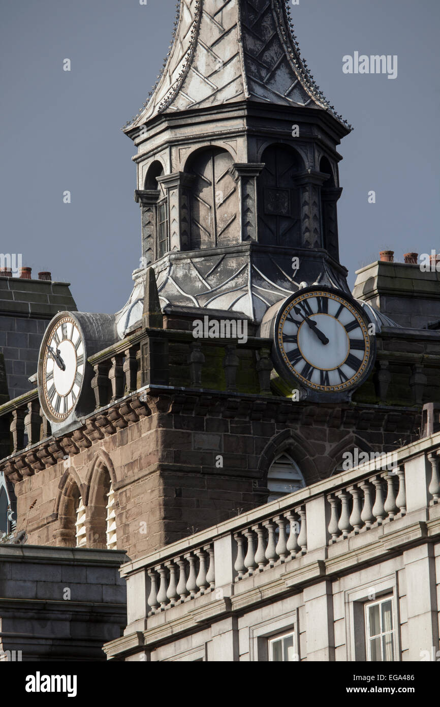 Tolbooth Clock Tower Aberdeen Stock Photo - Alamy