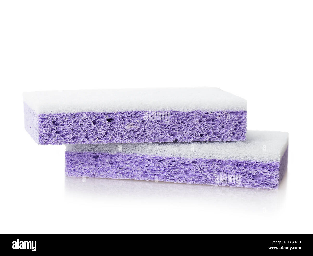 sponge yellow bath isolated white household Stock Photo - Alamy