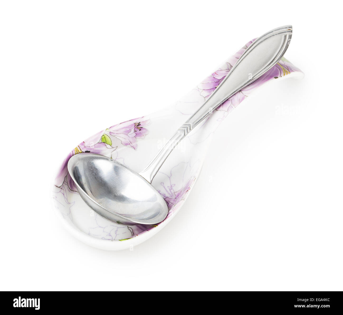 spoon stand Isolated on white background Stock Photo - Alamy