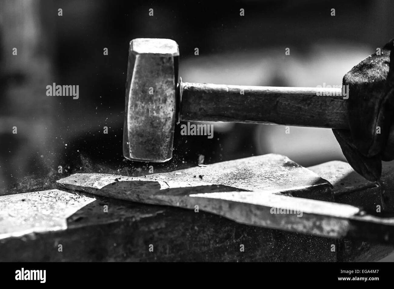 Blacksmith forge Black and White Stock Photos & Images - Alamy