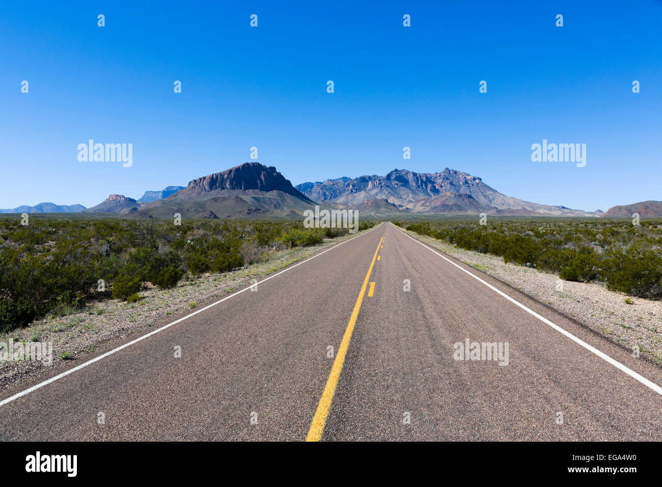Road in Big Bend National Park,Texas, USA Stock Photo - Alamy