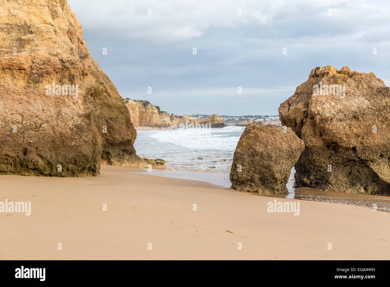 Portugal Algarve Praia do Vau Atlantic coast cliffs Stock Photo - Alamy