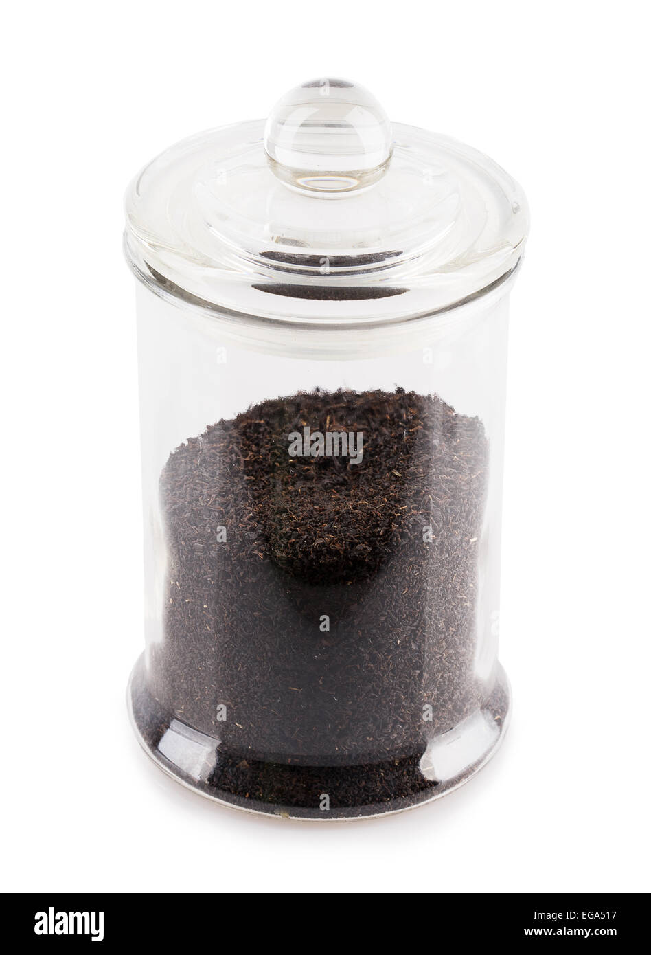 tea jar glass white isolated background chinese Stock Photo - Alamy