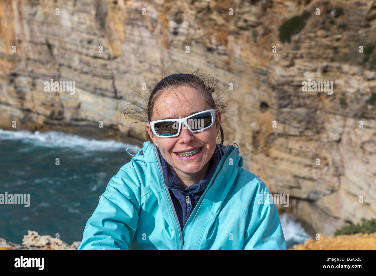 Portugal Algarve Faro Sagres rain waves storm Stock Photo - Alamy