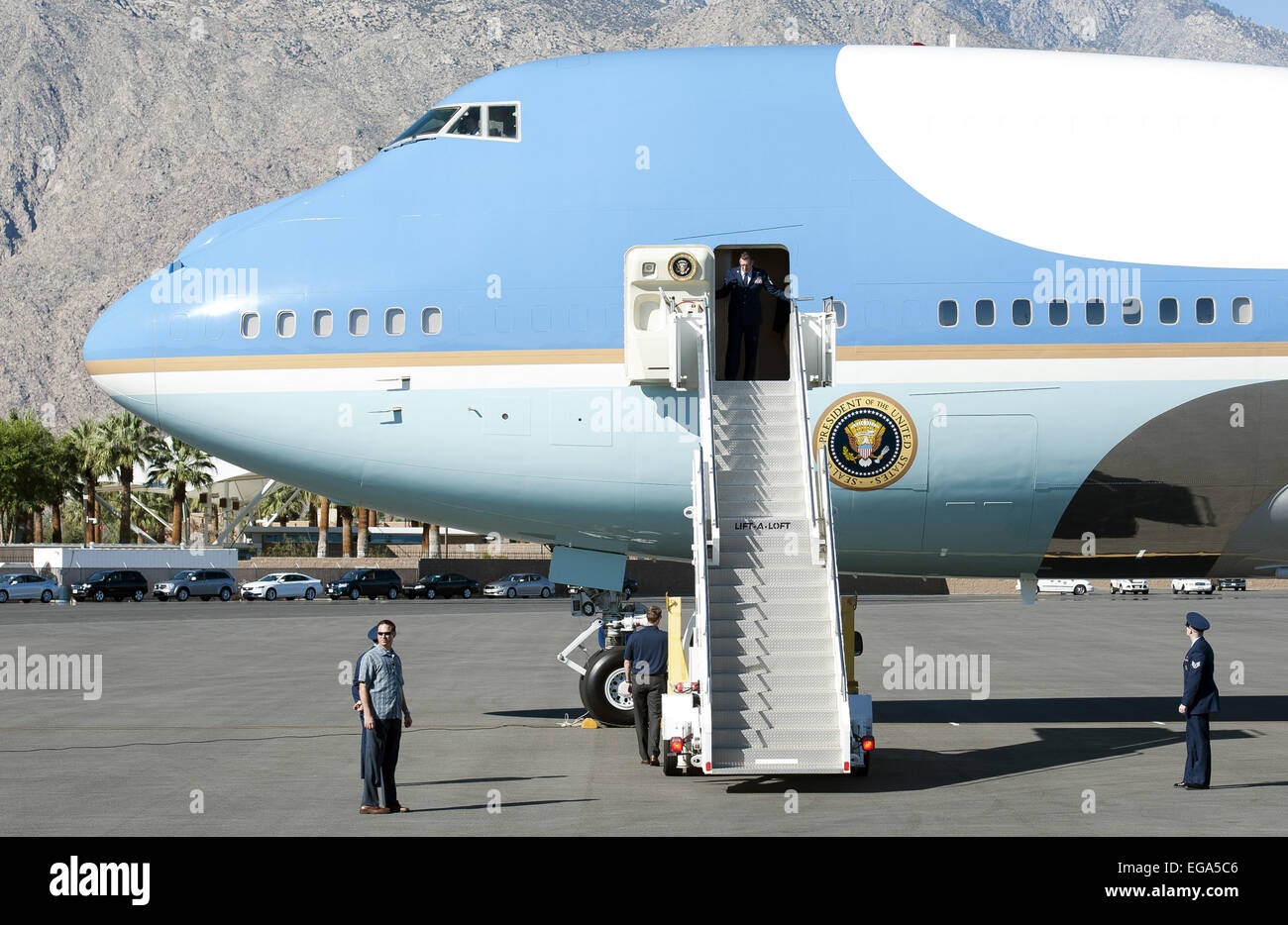 Palm Springs, California, USA. 14th Feb, 2015. President Obama arrived ...