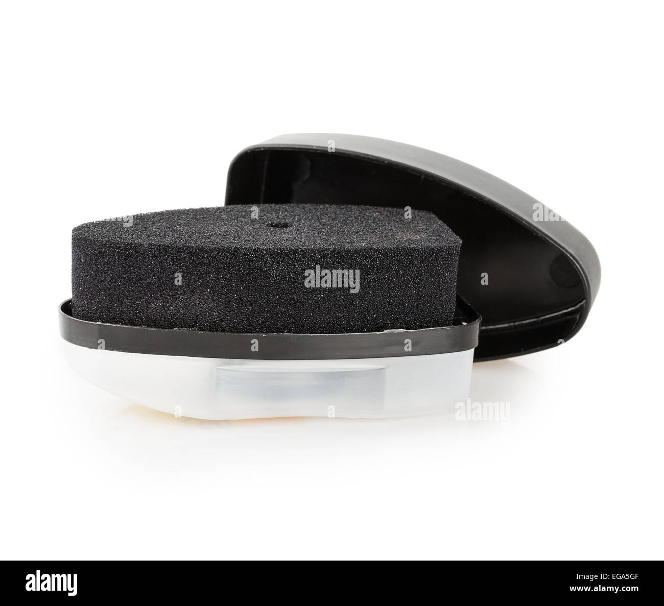 shoes, sponge Isolated on white background Stock Photo - Alamy