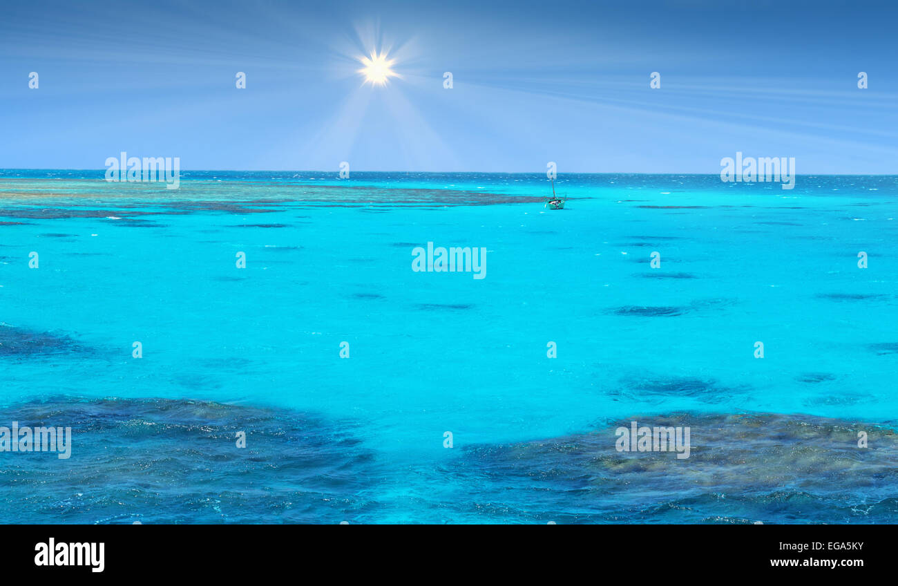 Crystal clear blue coral water of a Red Sea Stock Photo - Alamy