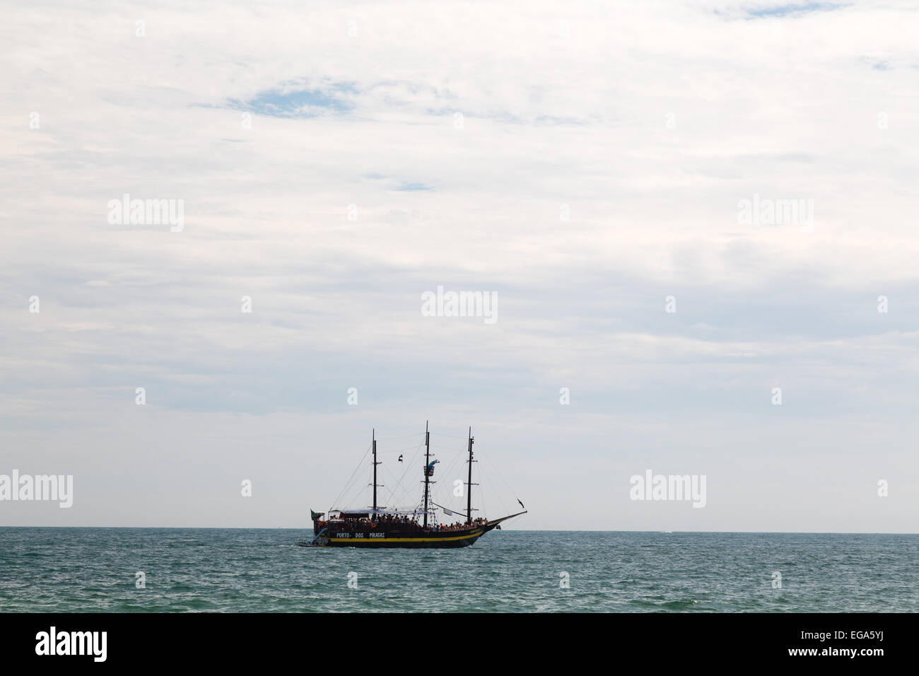 Schooner tour near the beach. Praia do Ribeiro is a small rugged beach ...