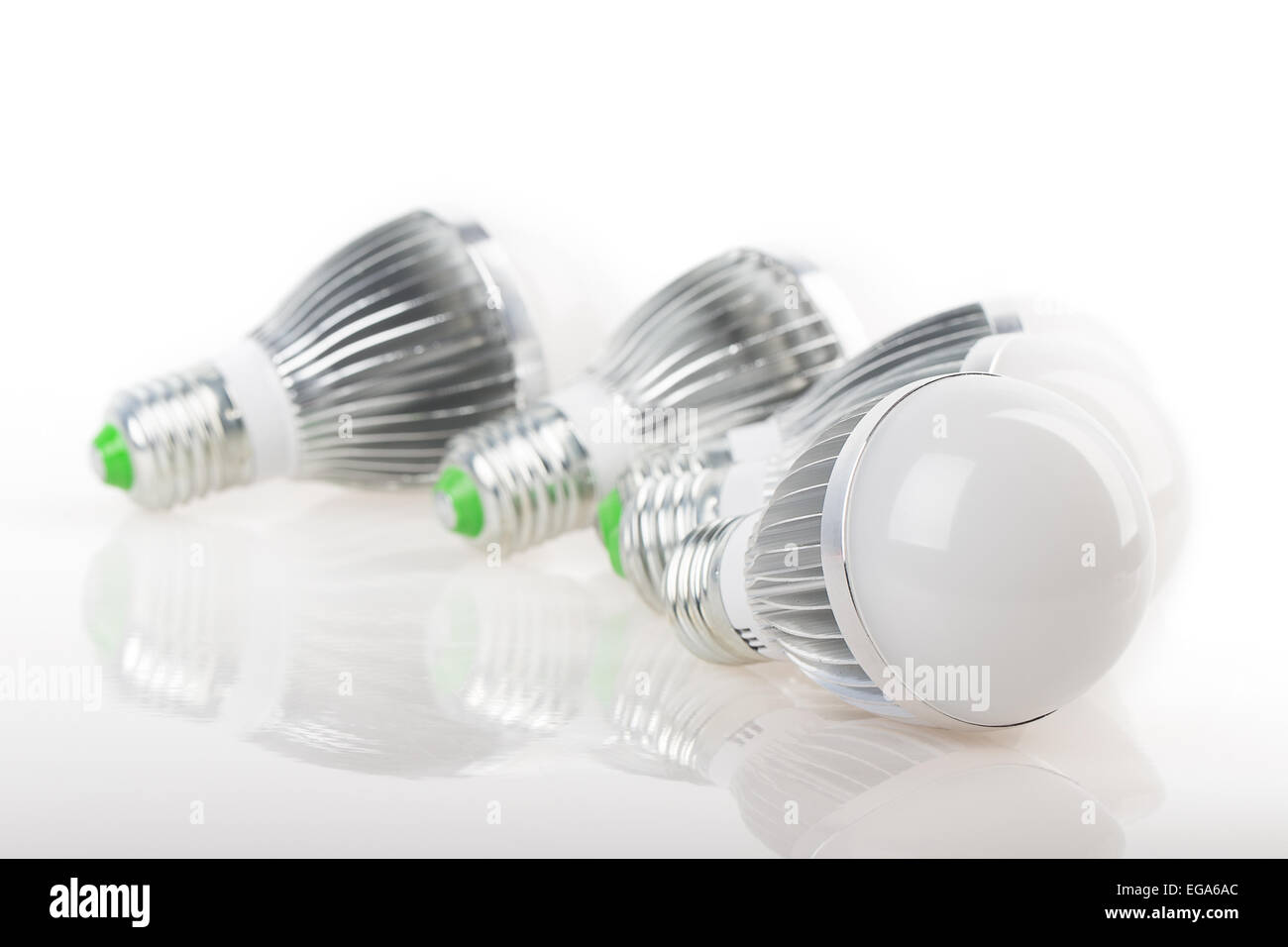 led bulb light lamp energy lights isolated white Stock Photo - Alamy